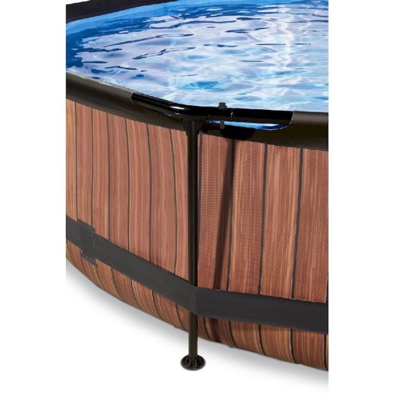 EXIT Wood zwembad - 360 x 76 cm - met filterpomp | Zwembad.shop